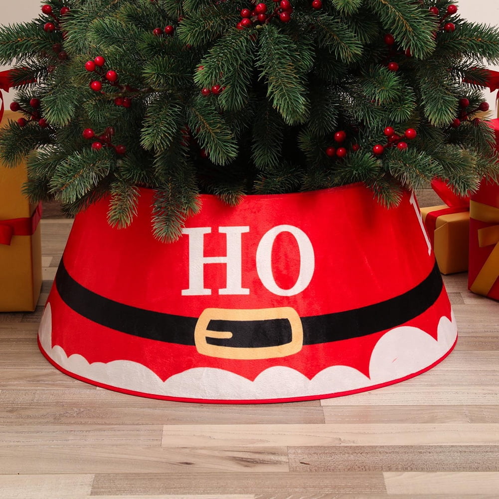 Christmas Tree Collar, Xmas Tree Ring Fabric Round Skirt for Artificial ...
