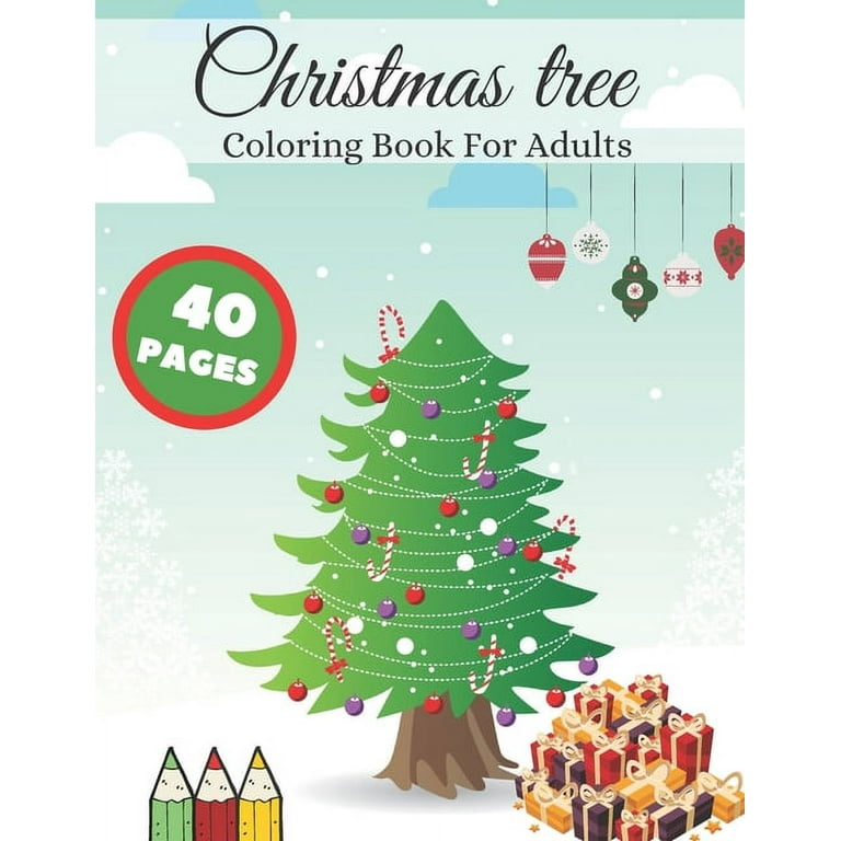 christmas tree coloring pages with presents