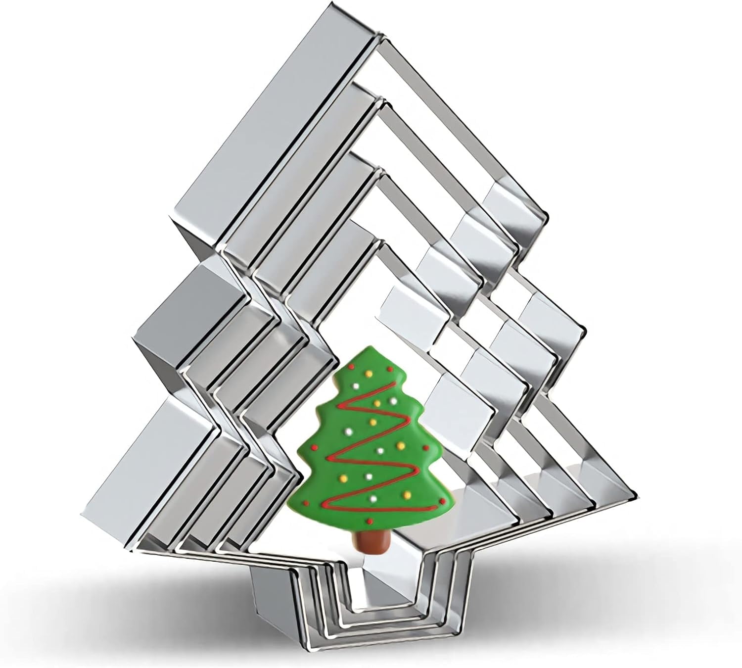 Christmas Tree Cookie Cutter Set of 4 , Large, Medium, Small Sizes Xmas ...