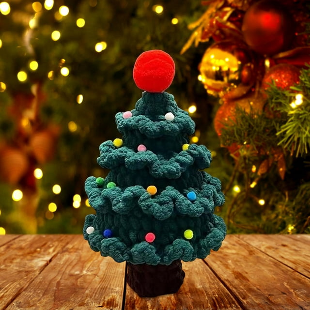 Christmas Tree Crochet Decorations Hand Knitted Soft DIY Handcraft ...