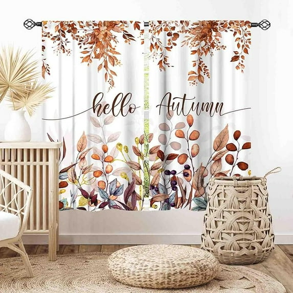 Christmas Tree Curtains, Xmas New Year Winter Snow Forest Merry ...