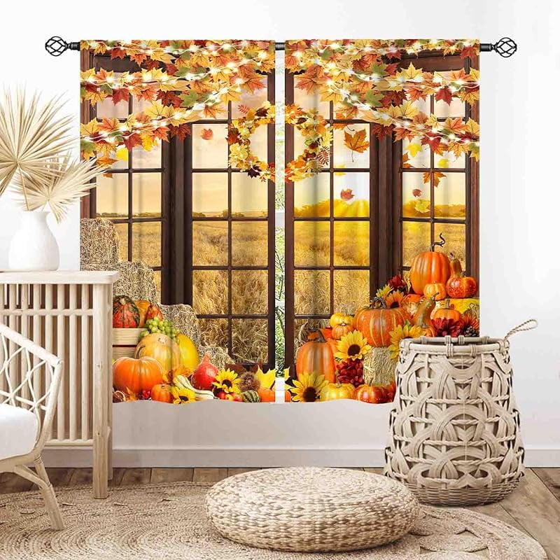 Christmas Tree Curtains, Xmas New Year Winter Snow Forest Merry ...