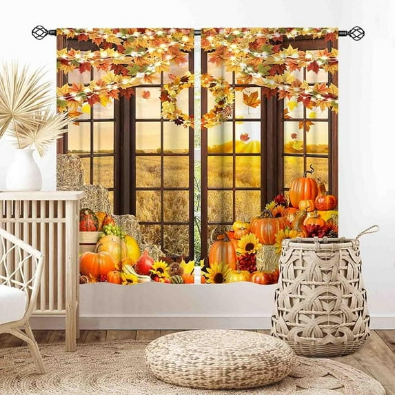 Christmas Tree Curtains, Xmas New Year Winter Snow Forest Merry ...