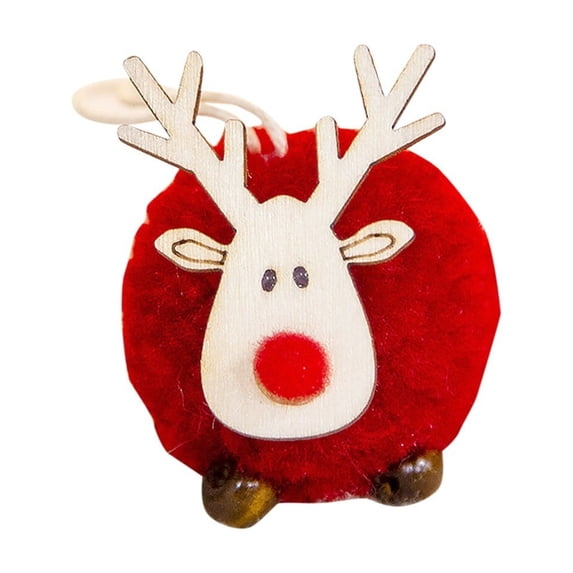 Christmas Tree Decor - New Reindeer Wool Ball Pendant, Festive Reindeer ...