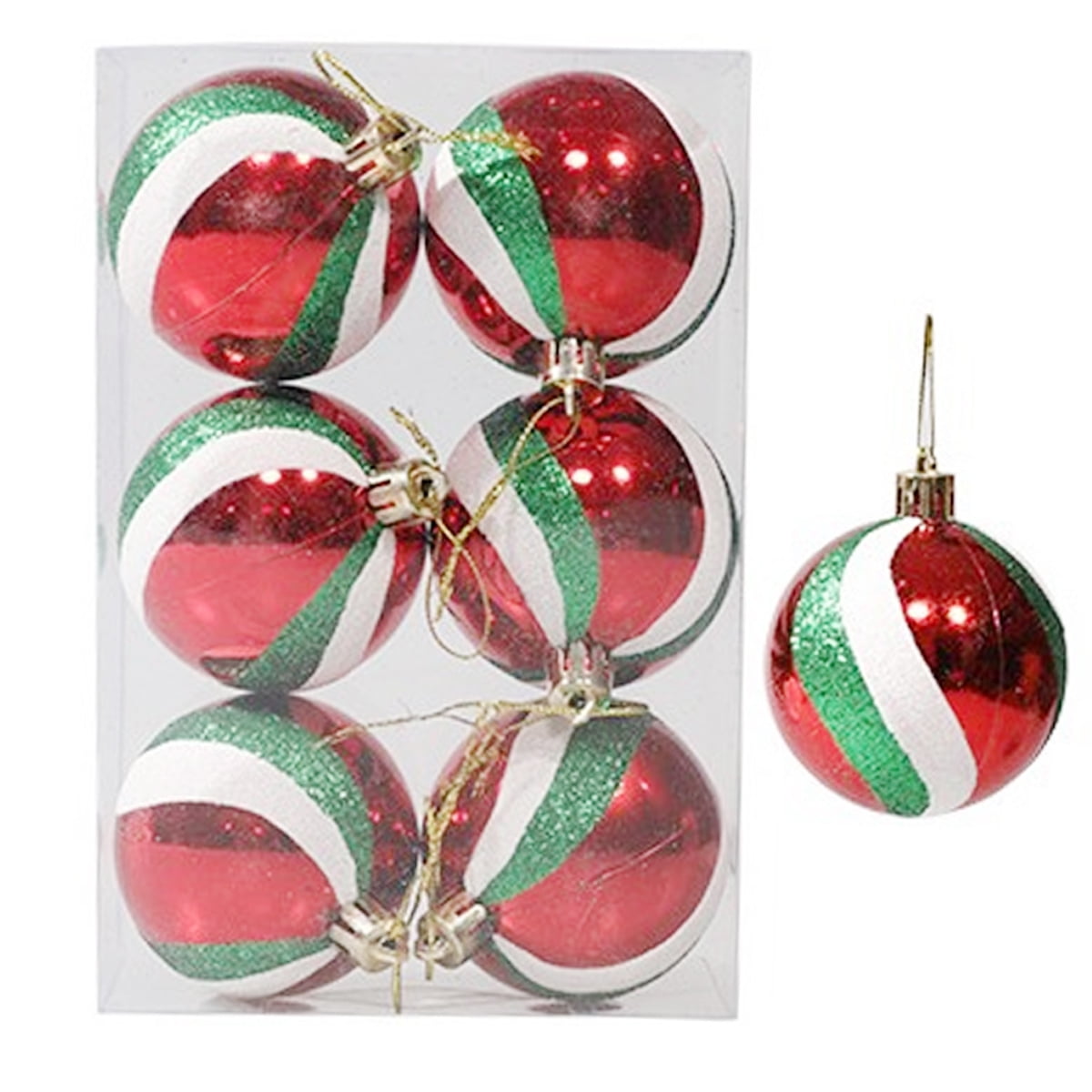 Christmas Tree Decor, Painted Floral Design for Festive Celebration 6 ...