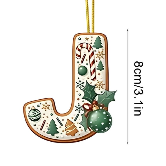 Christmas Tree Decoration 2D Acrylic Decoration Letter Pendant With 26 ...