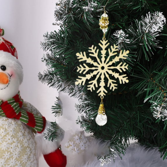 Christmas Tree Decoration Pendant Snowflake Iron Bells Explosion Star ...