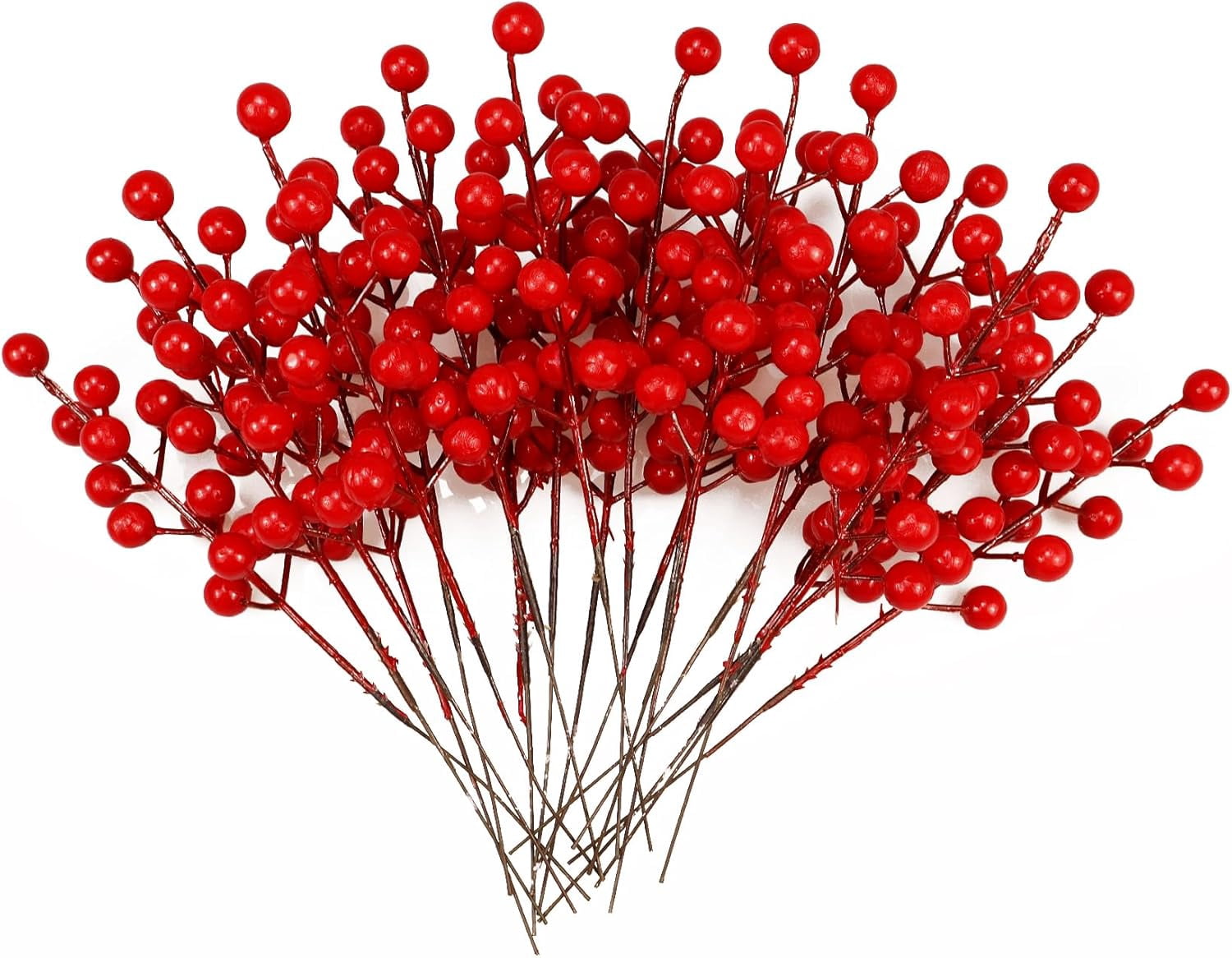 Christmas Tree Decorations,30 Pcs Artificial Red Berry Stems, 7.9inch ...