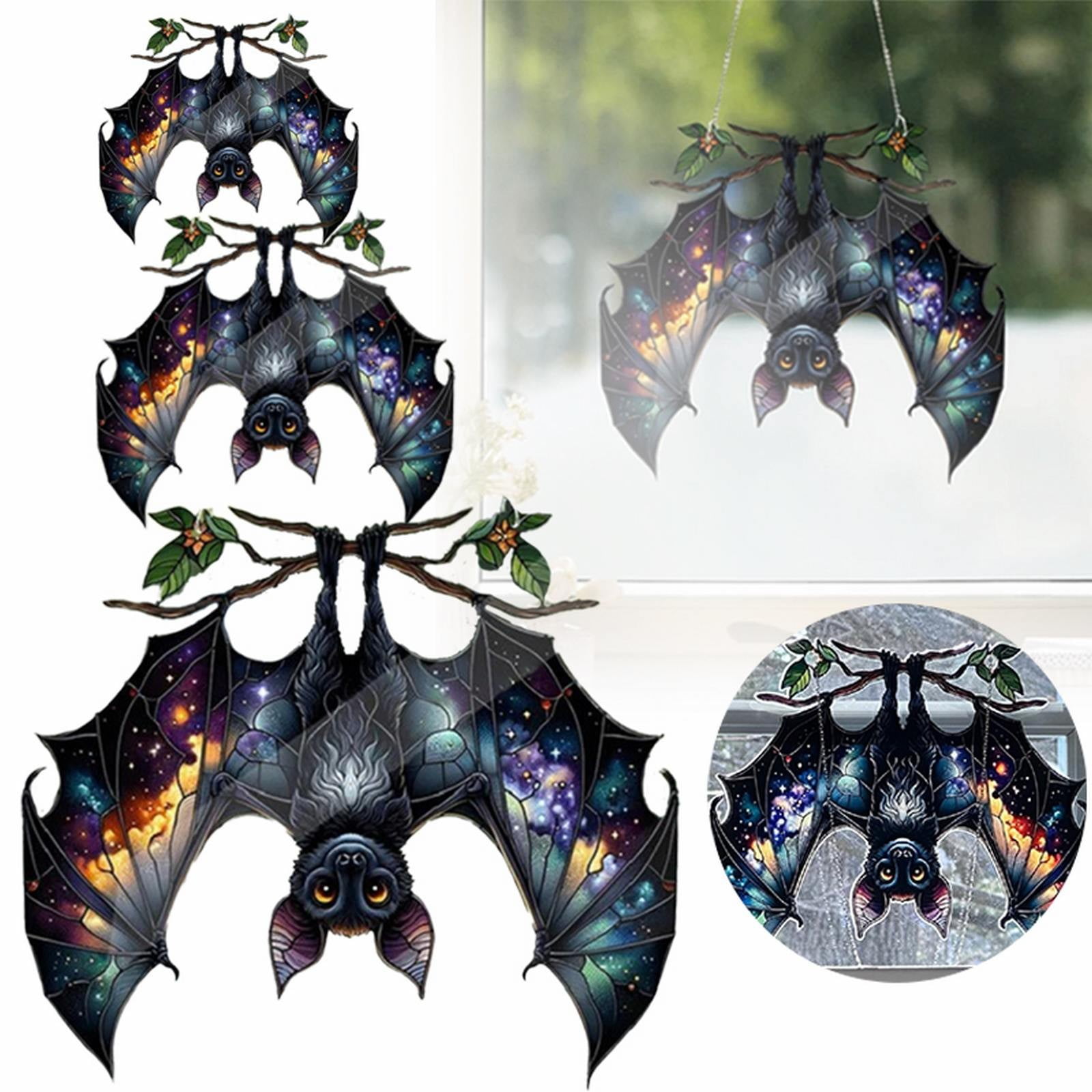 Christmas Tree Decorations Bat Gothic Acrylic Window Hanging Indoor ...