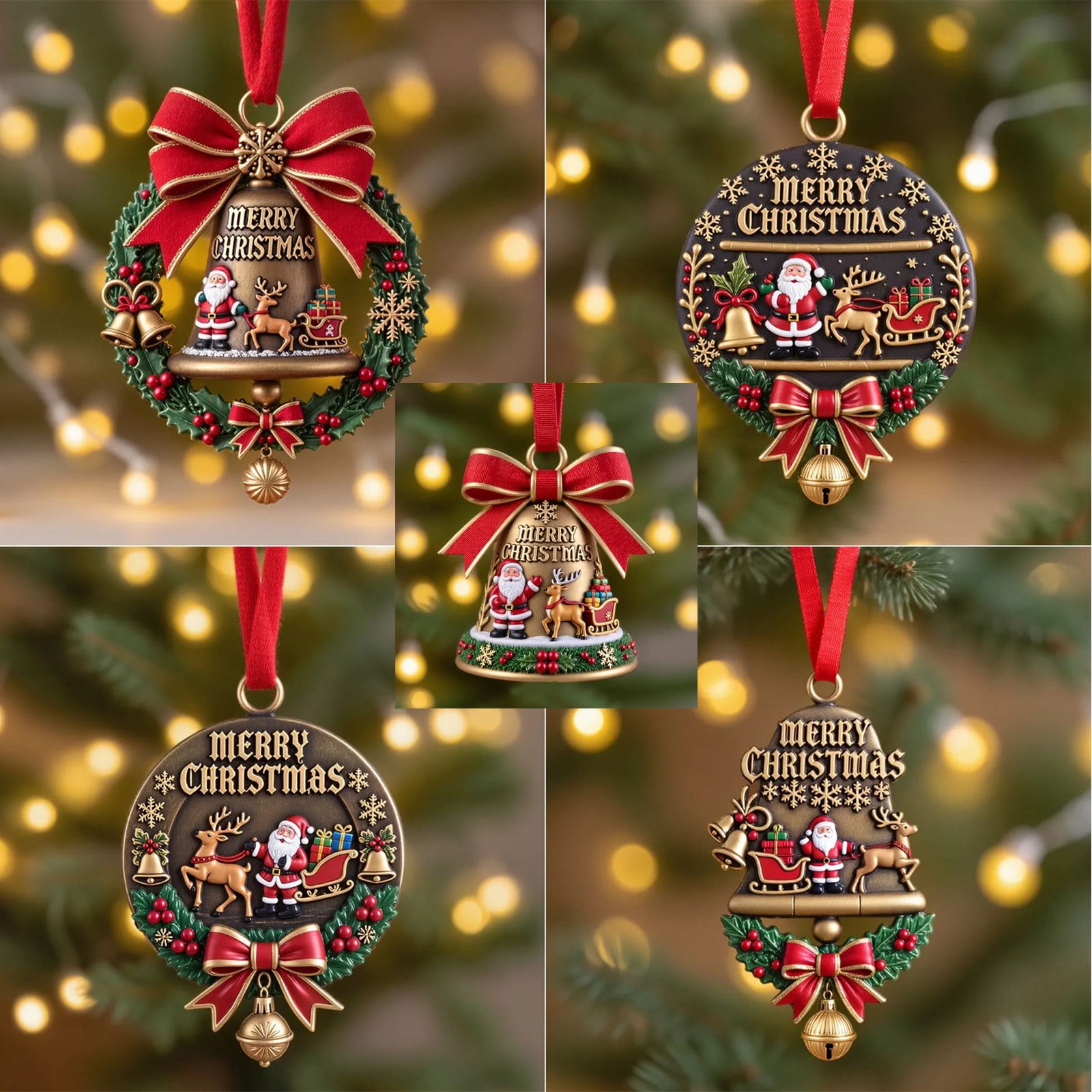 Christmas Tree Decorations Christmas Bells Decoration Series Christmas ...
