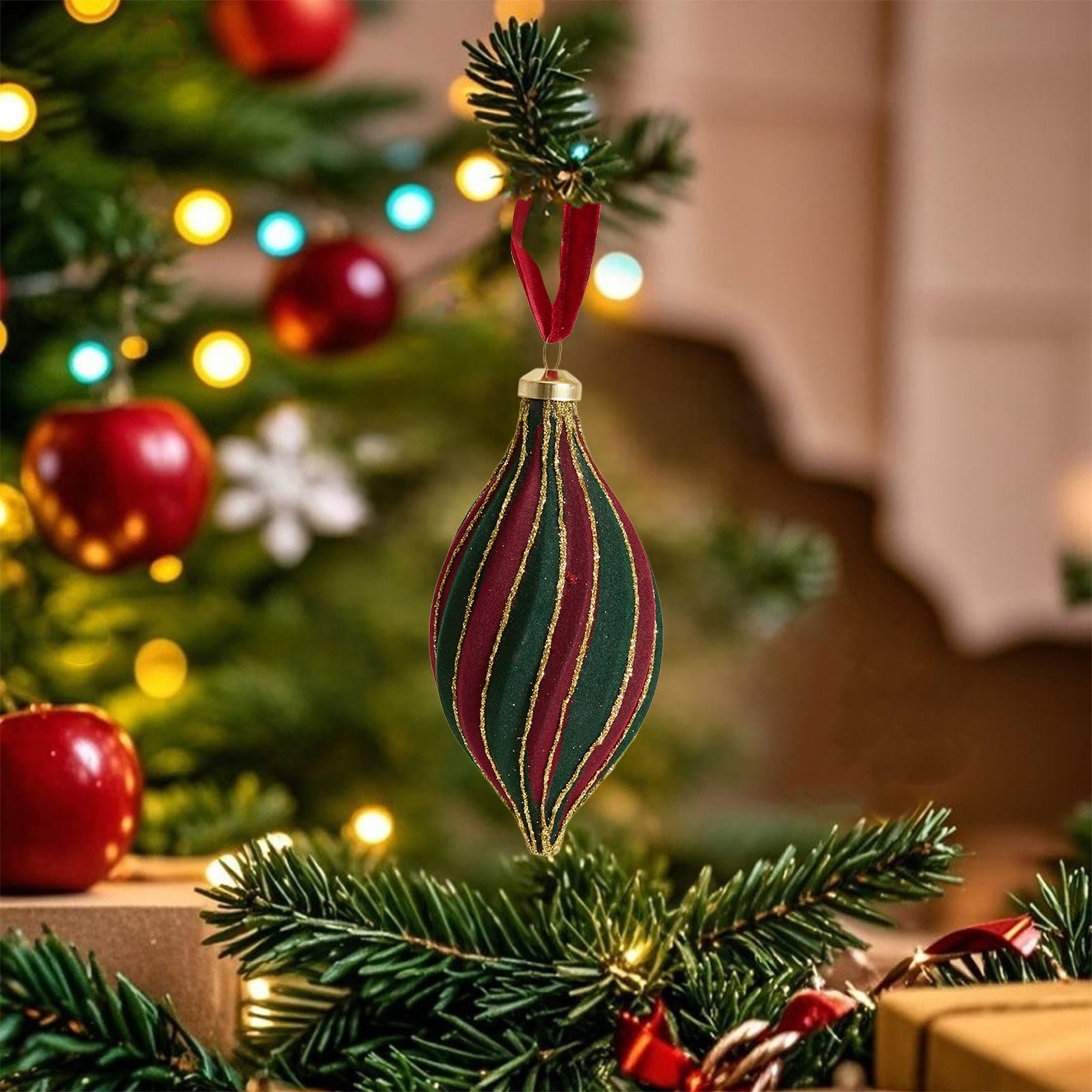 Christmas Tree Decorations, Colorful Light Ball Set, Festive Ornaments ...