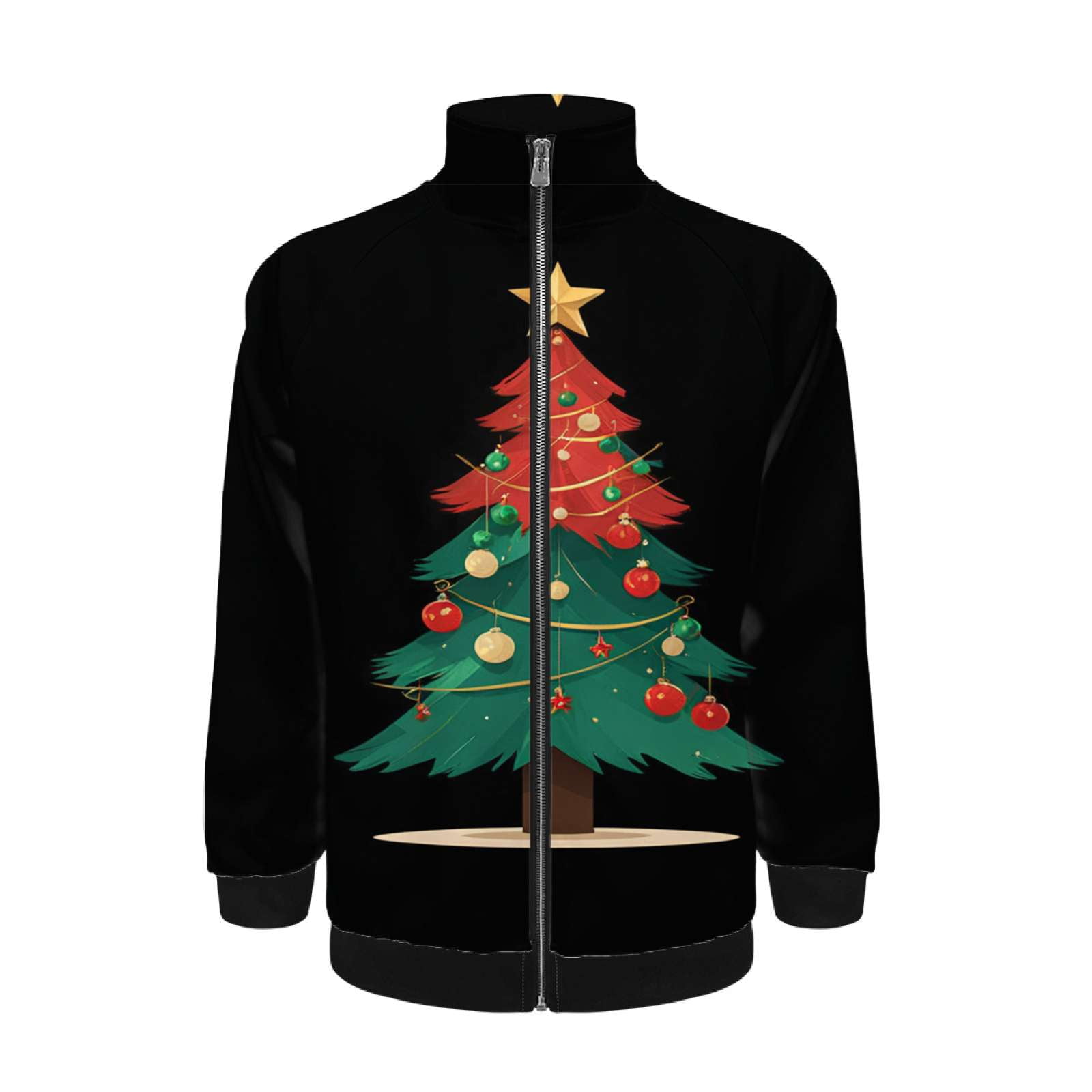 Christmas Tree Decorations Jacket Men's Street Cool Long Sleeves Coat ...