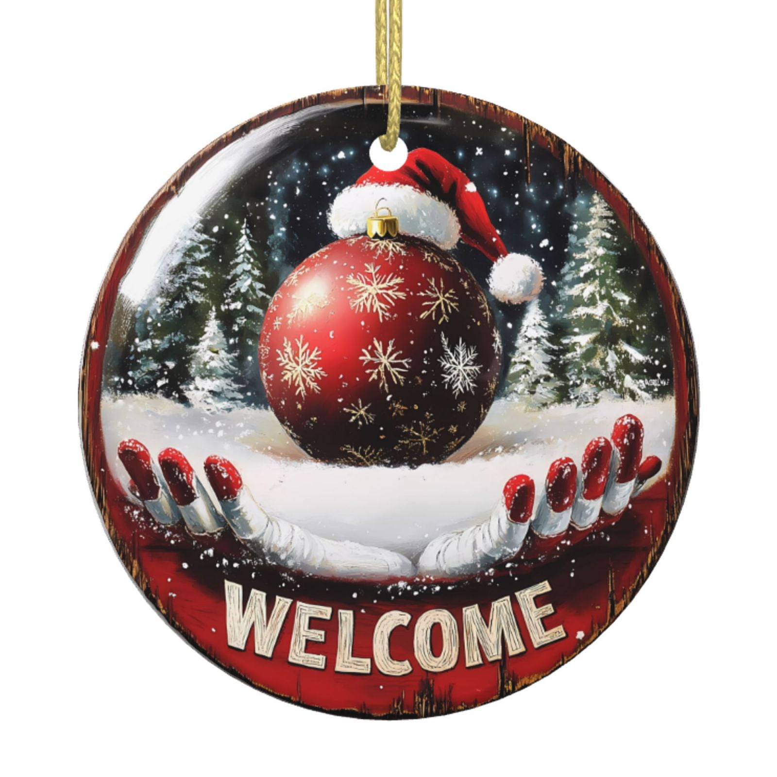Christmas Tree Decorations - Merry Christmas No.330 Ceramic Hanging Funny Christmas Ornaments ...