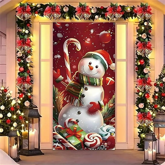 Christmas Tree Decorations New 2025 Christmas and Halloween Front Door ...