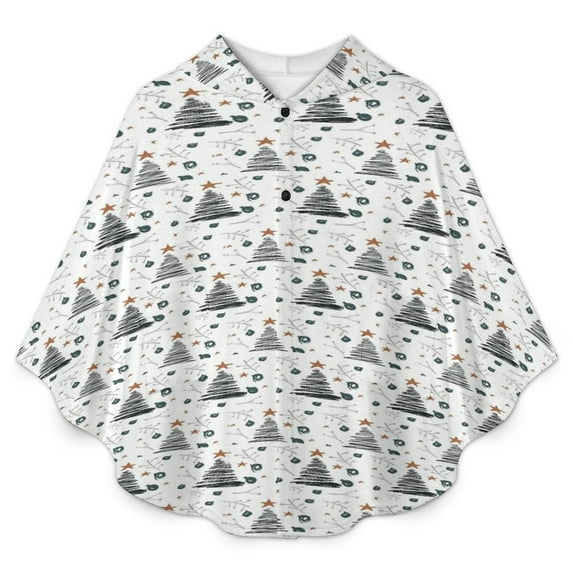 Christmas Tree Design Blanket Oversized Wearable Hooded Blanket Warm ...