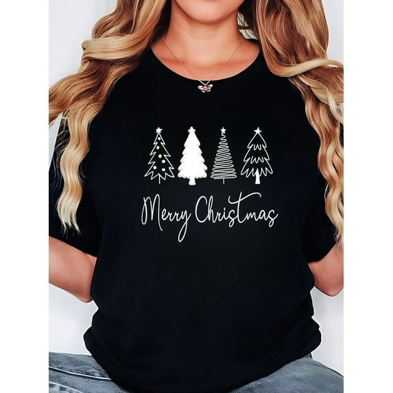 Christmas Tree Design Merry Christmas Graphic T shirt for Holiday ...
