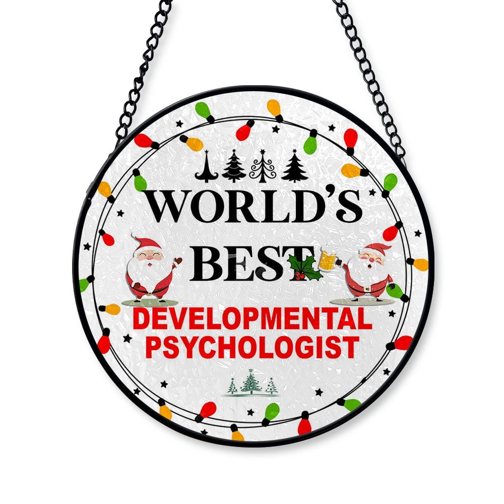 Christmas Tree, Developmental Psychologist Stained Glass Window Hanging ...