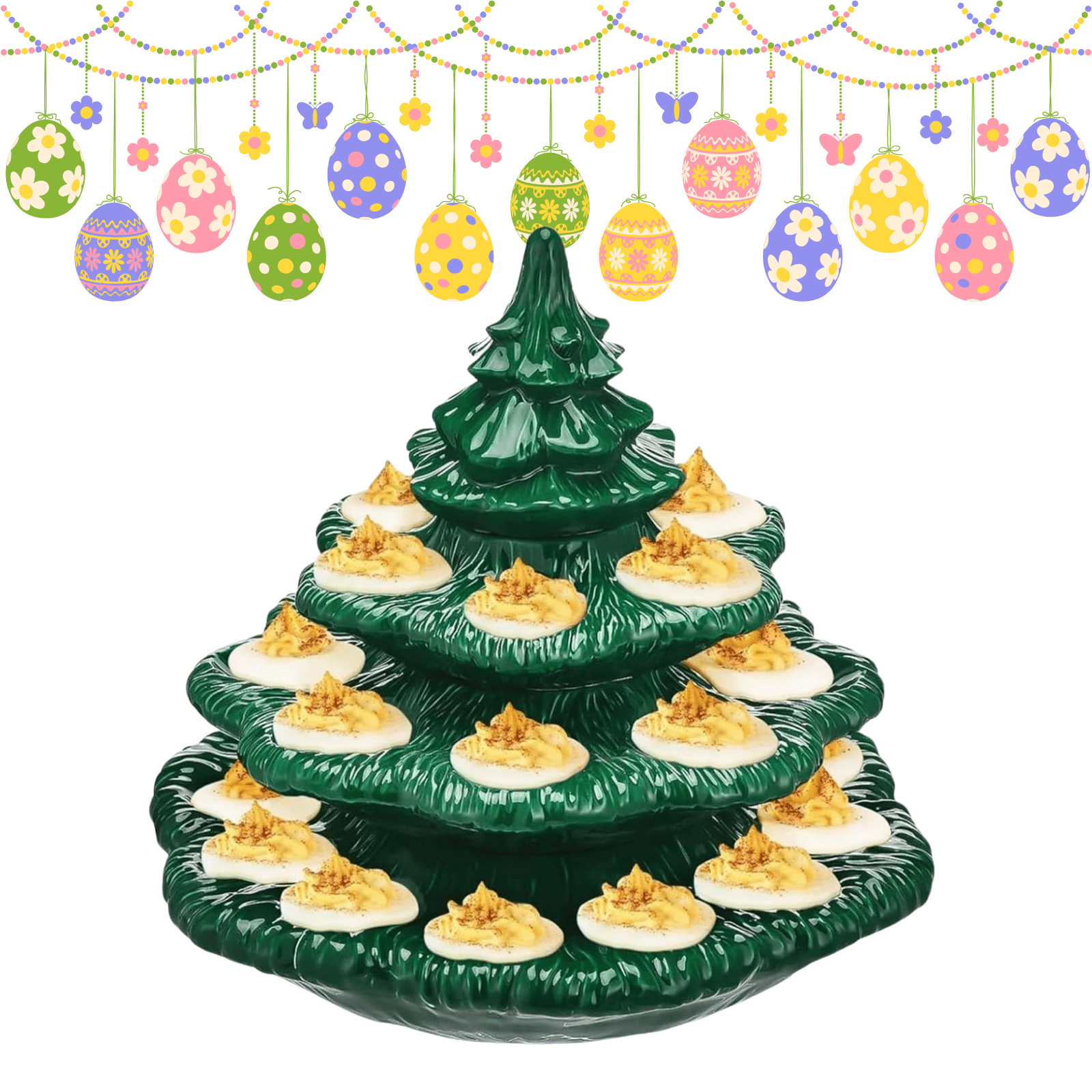Christmas Tree Deviled Egg Holder | 8 Inch Christmas Trees Deviled Egg ...