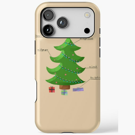 Christmas Tree Diagram Art Case for iPhone 11 12 13 14 15 16 17 Pro Max ...