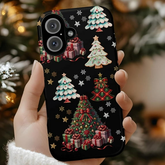Christmas Tree Elegant Festive Holiday Phone Case with iPhone 17 16 15 ...