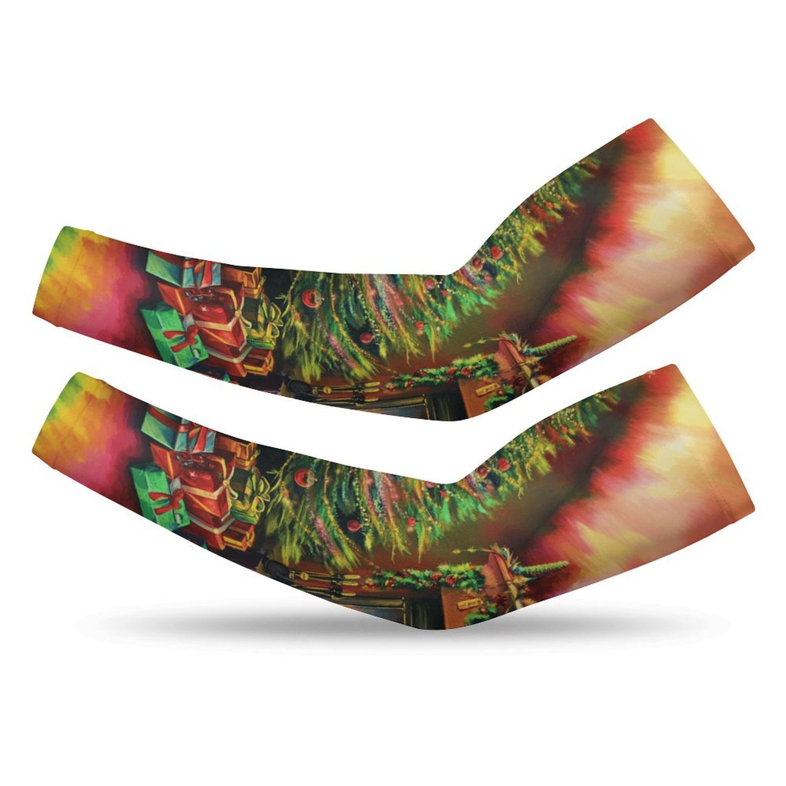 Christmas Tree Elk Snowflakes Cooling Arm Sleeves For Men & Women ...