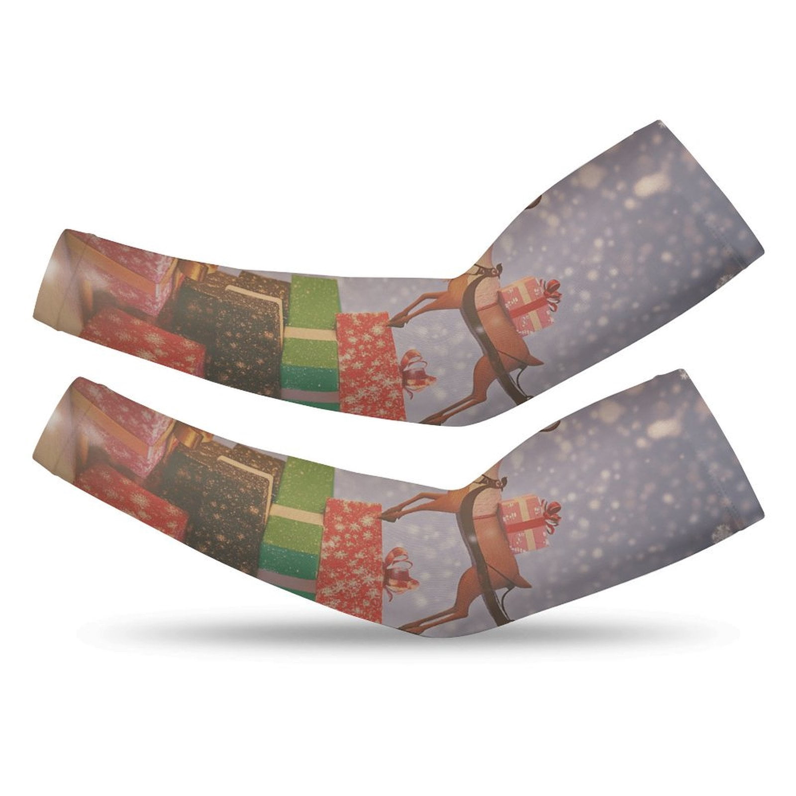 Christmas Tree Elk Snowflakes Cooling Arm Sleeves For Men & Women ...