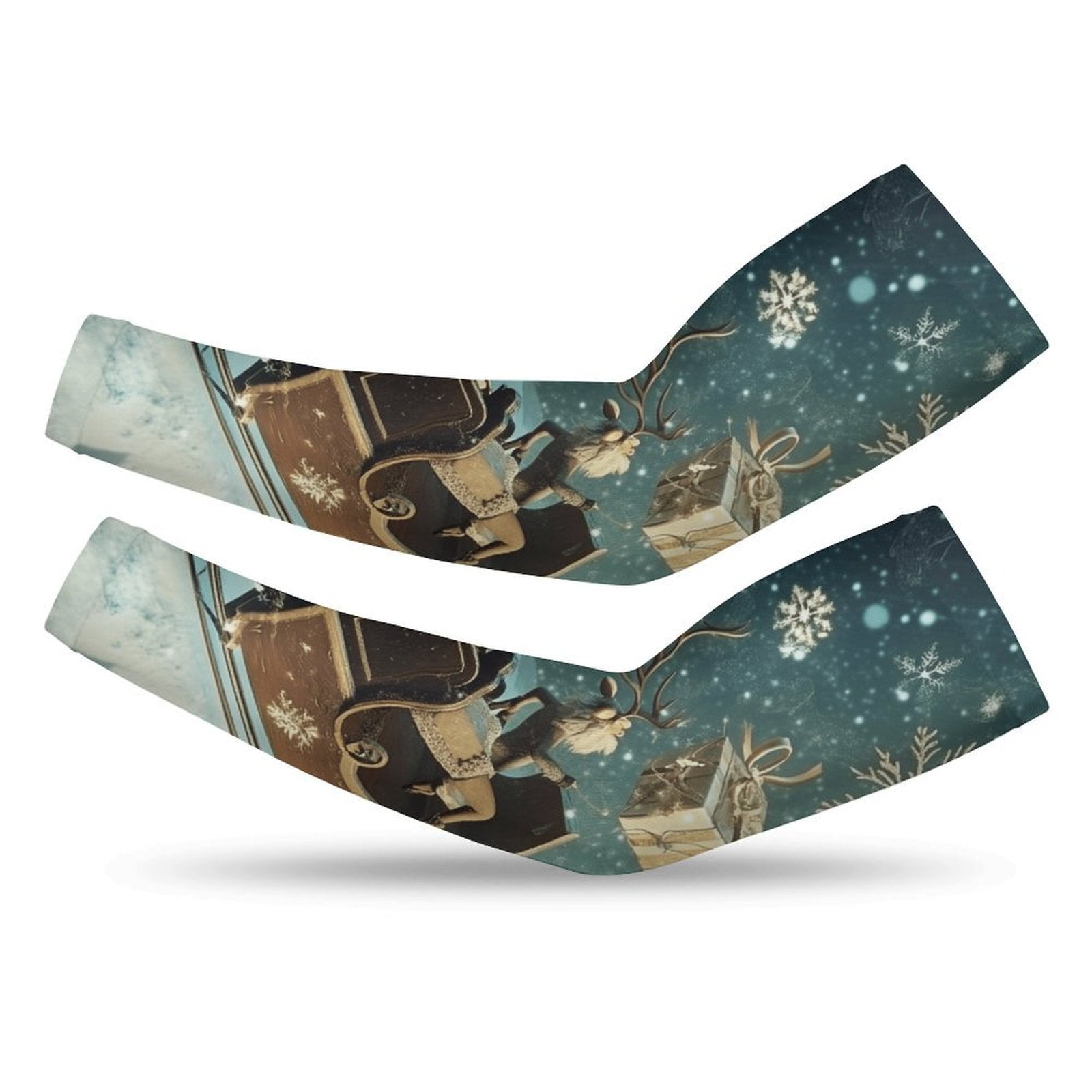 Christmas Tree Elk Snowflakes Gardening Sleeves Farm Sun Protection Arm ...