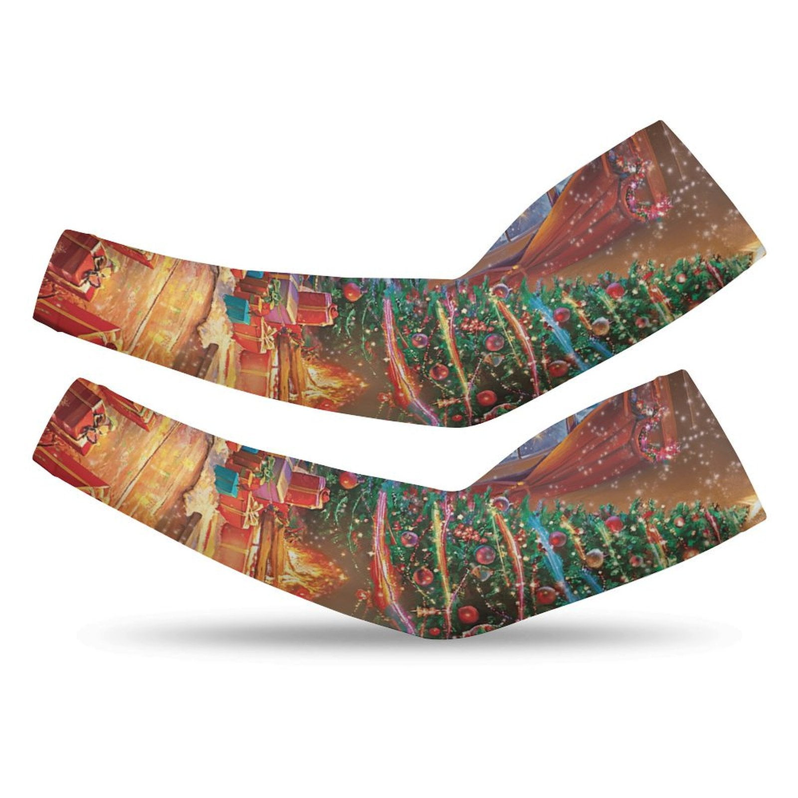 Christmas Tree Elk Snowflakes Protection Cooling Arm Sleeves For Men ...