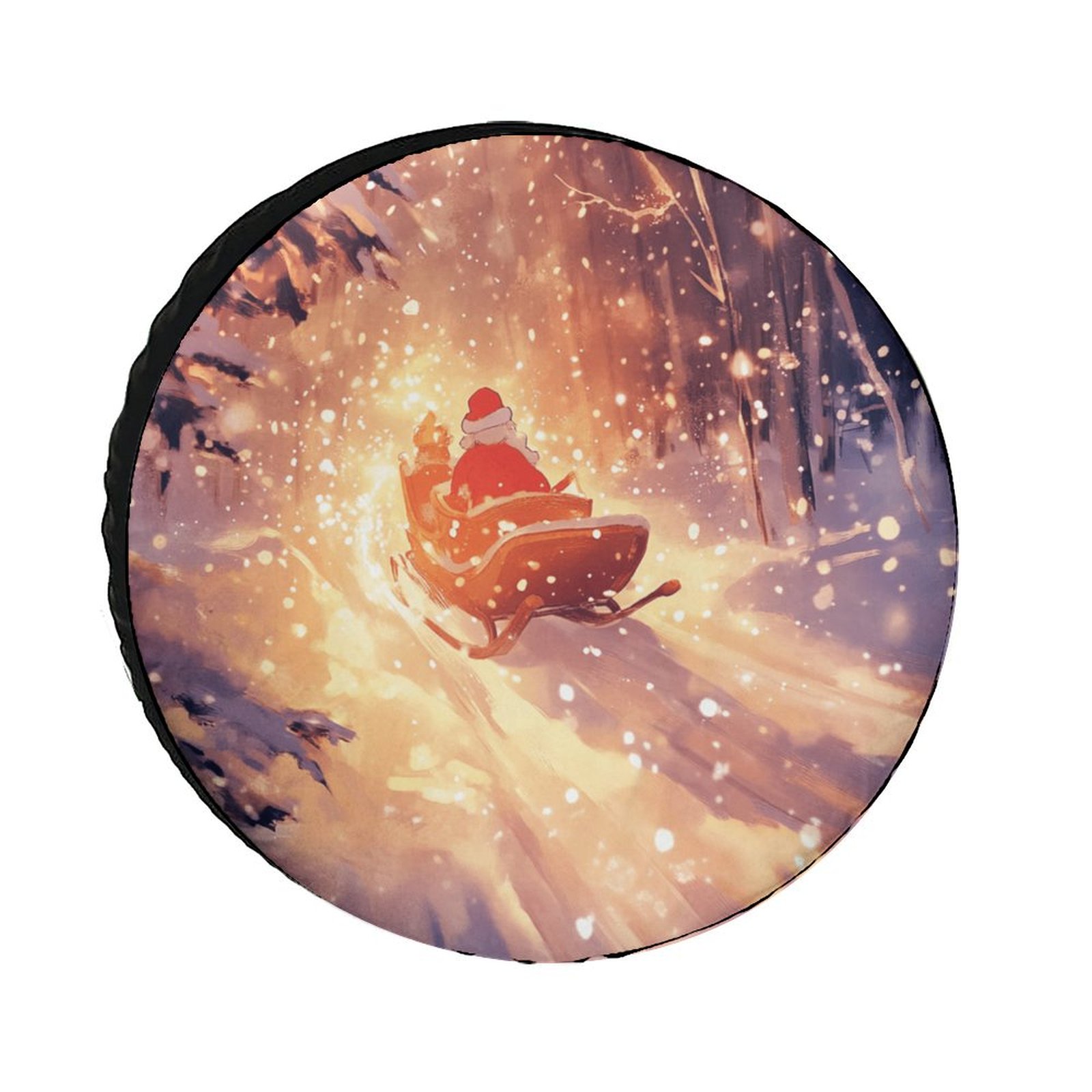 Christmas Tree Elk Snowflakes Spare Tire Cover, Weather Resistant Vinyl ...