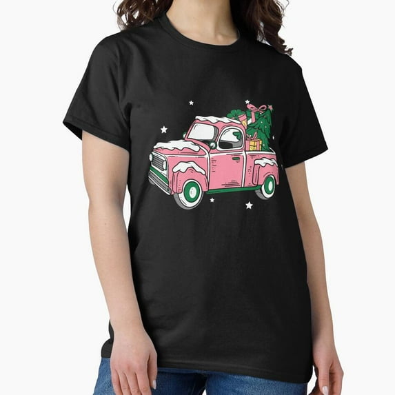 Christmas Tree Farm Funny Vintage Truck Retro Design H4930 T-Shirt, for ...