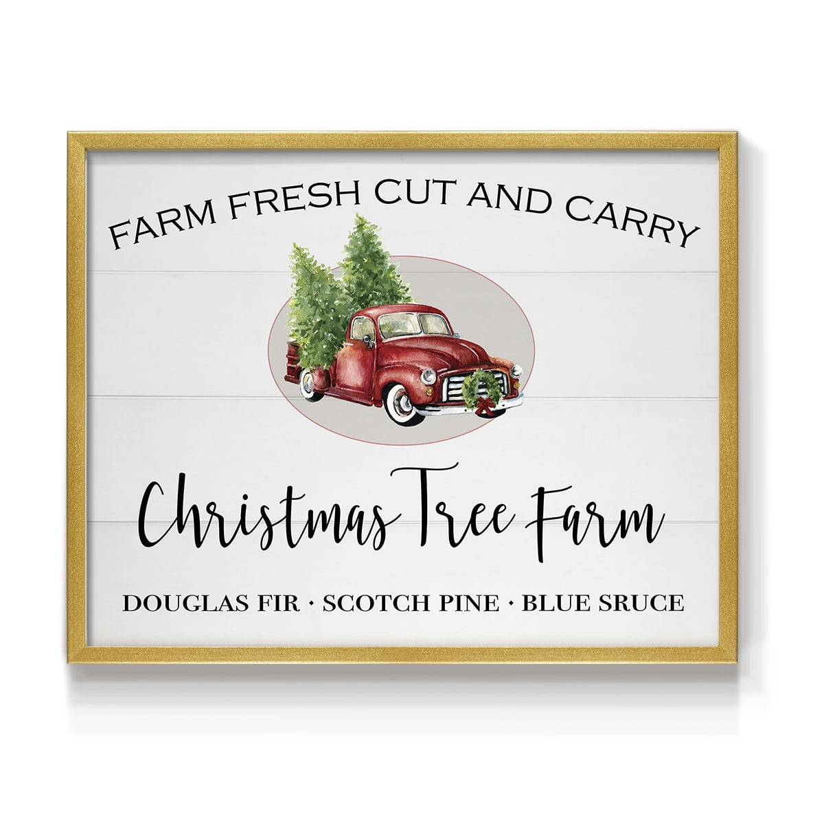 Christmas Tree Farm by Carol Robinson - Restickable Framed Giclée Print ...