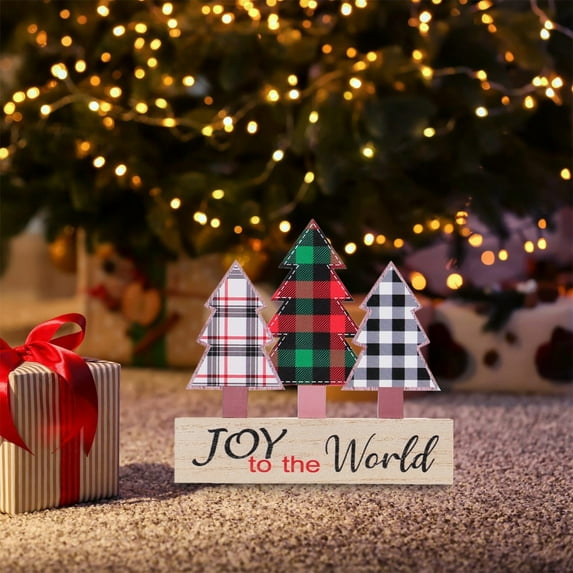 Christmas Tree Farmhouse Wooden Tabletop Decoration for Holiday Party ...