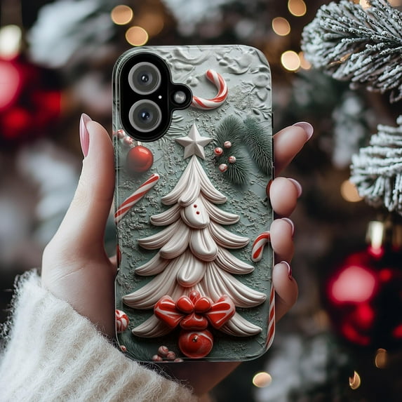 Christmas Tree Festive Holiday Cute Winter Phone Case 17 16 15 14 13 12 ...