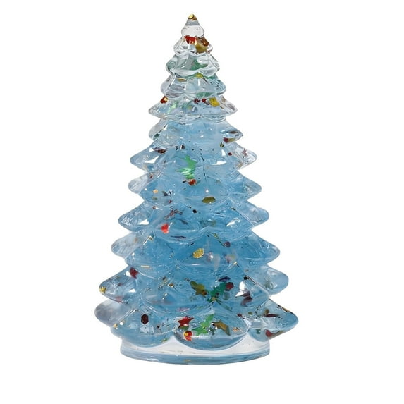 Christmas Tree Figurine, Resin Christmas Tree, Natural Crystal Chip ...