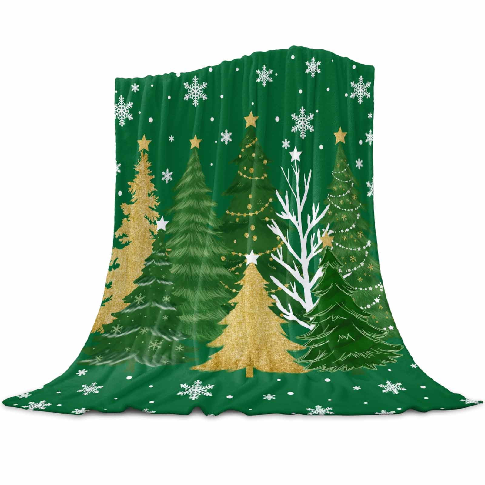 Christmas Tree Flannel Blanket for Bed,Travel and Camping, Winter ...