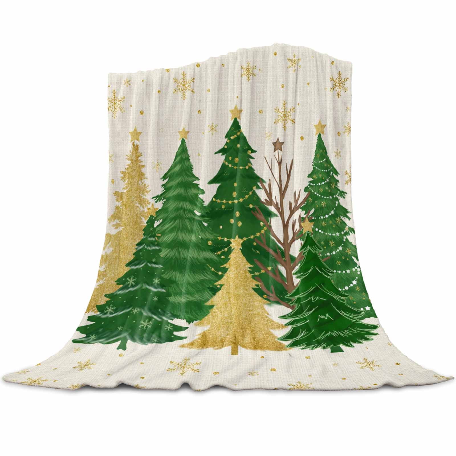 Christmas Tree Flannel Blanket for Bed,Travel and Camping, Winter ...