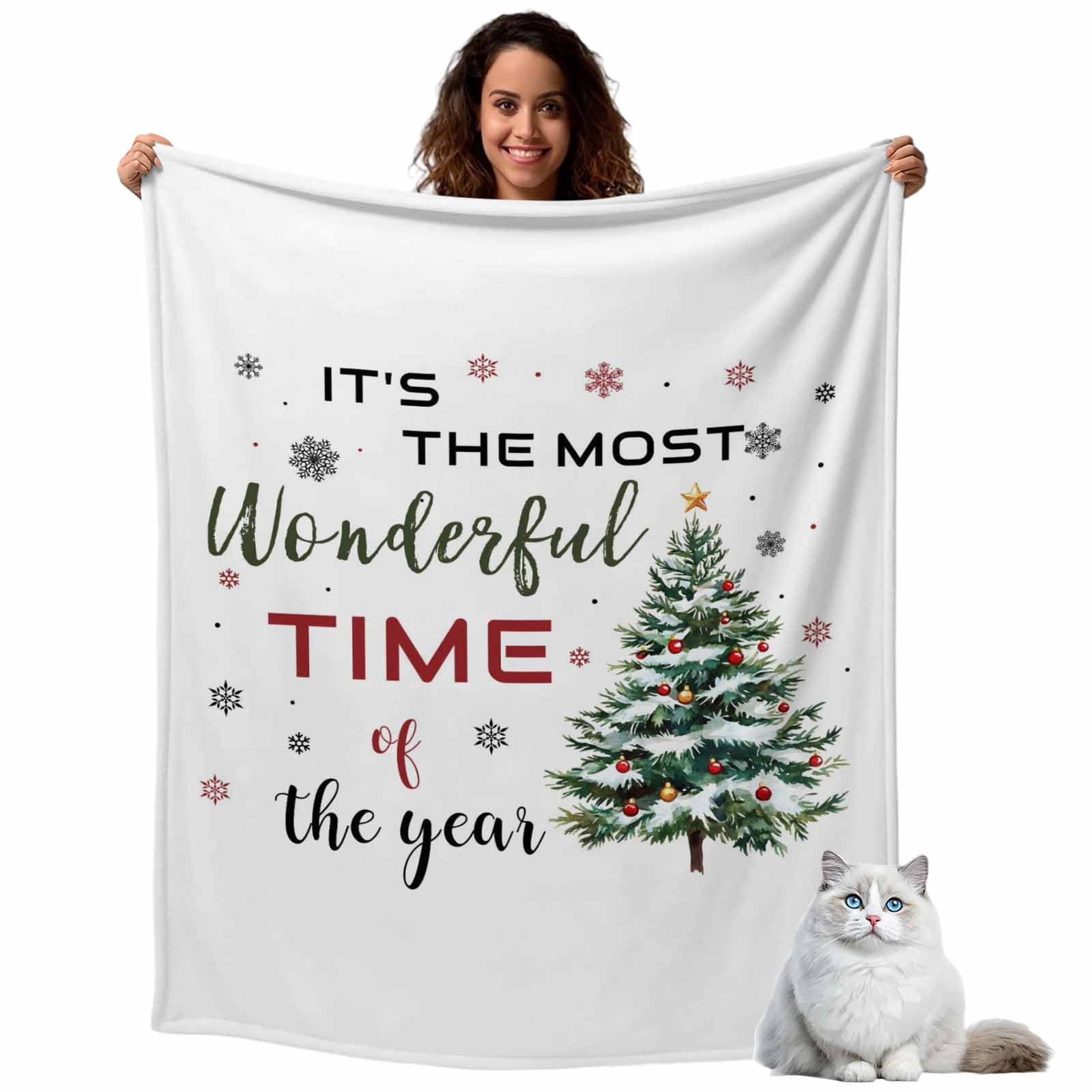 Christmas Tree Flannel Blanket for Bed,Travel and Camping, It's The ...