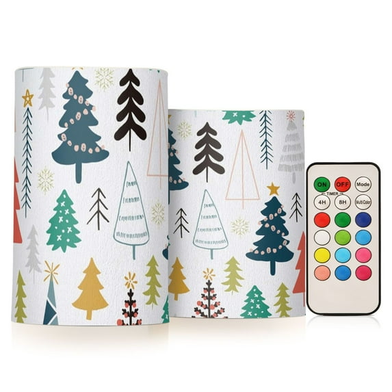 Christmas Tree Flickering Flameless Candles Battery Operated with ...