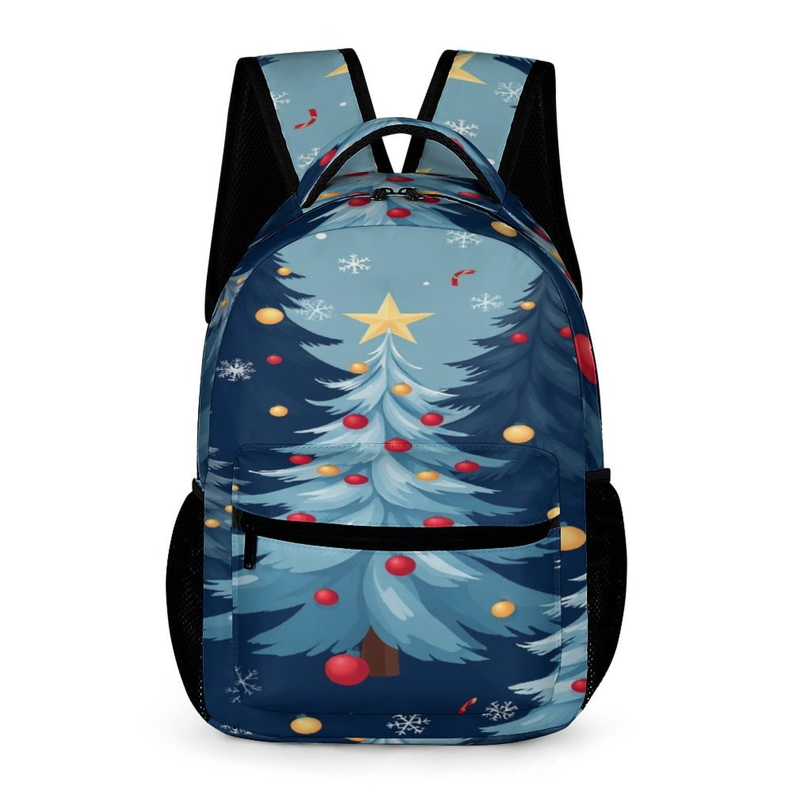 Christmas Tree Forest Scene Student Bookbag Notebook Backpacks 3D Print ...