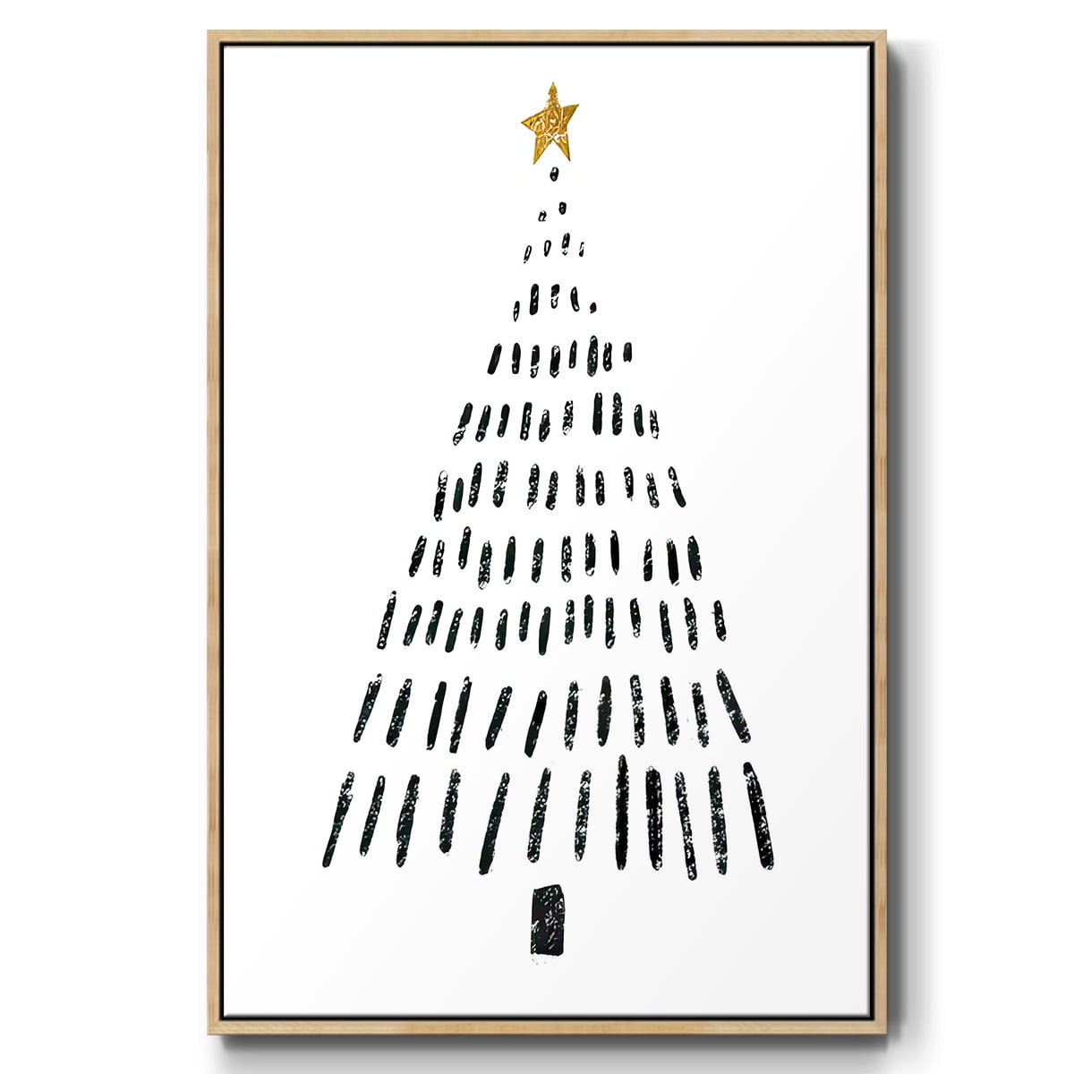 Christmas Tree - Framed Gallery Wrapped Holiday Canvas - 17 x 25 ...