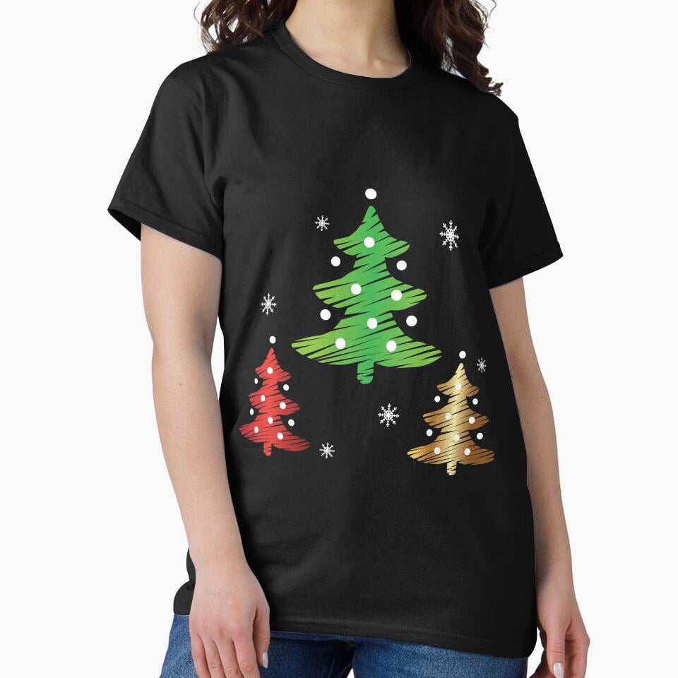 Christmas Tree Funny Holiday Minimalist M1007 T-Shirt, for Men and ...