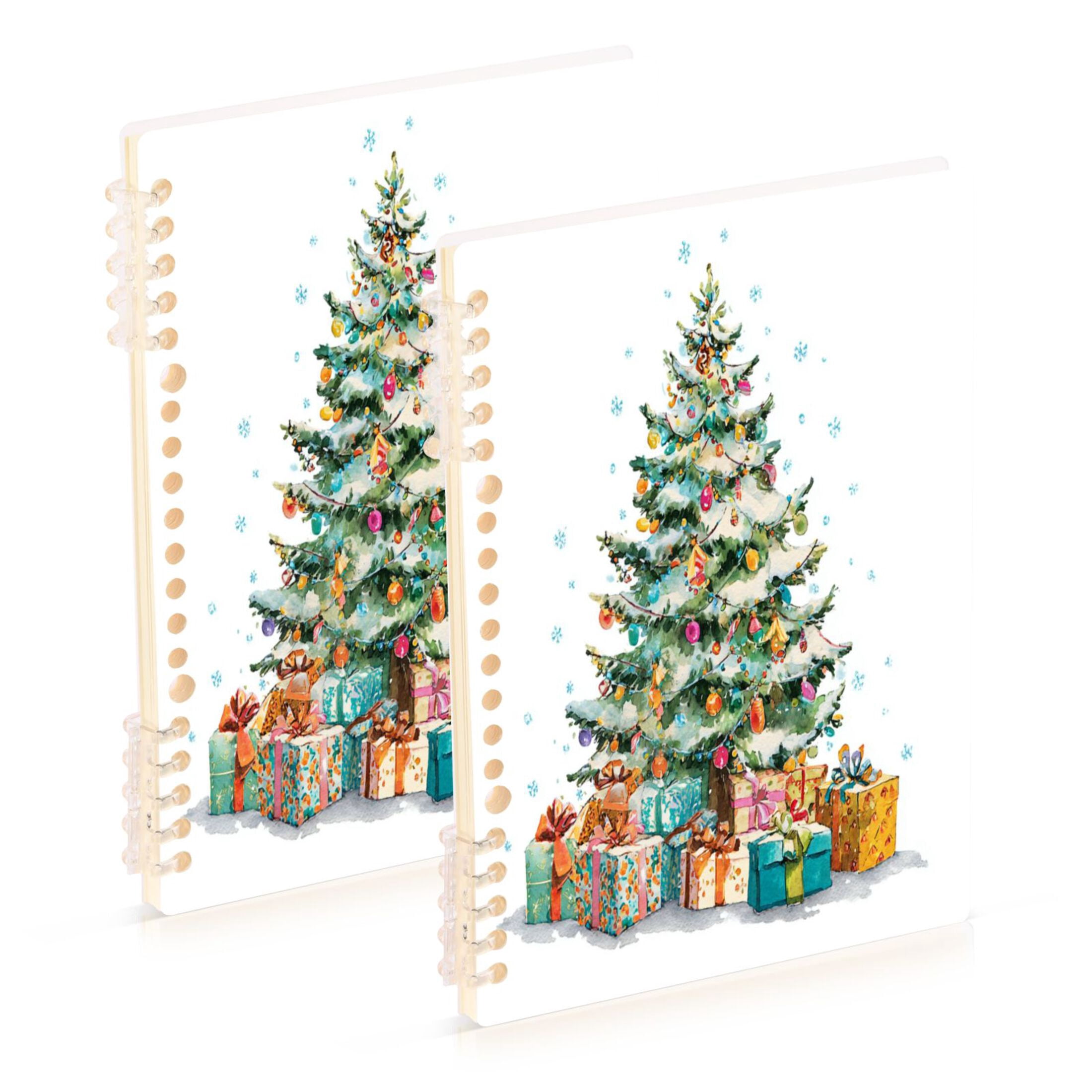 Christmas Tree Gifts Notebook College Horizontal Grid Paper 2 Pack Ink ...