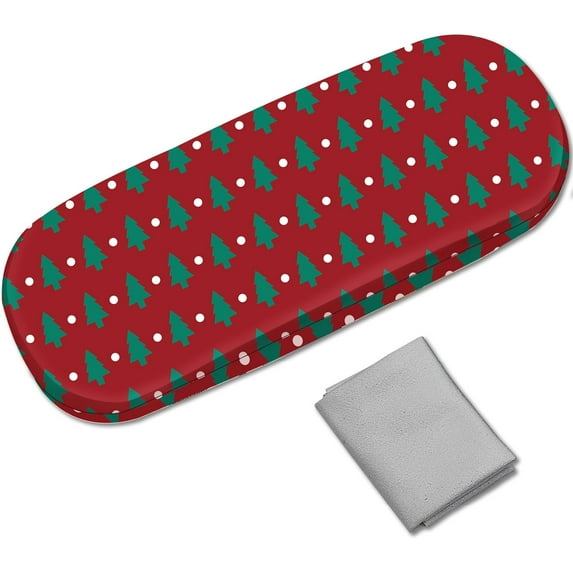 Christmas Tree Glasses Case Hard Shell Leather Sunglasses Case Portable ...