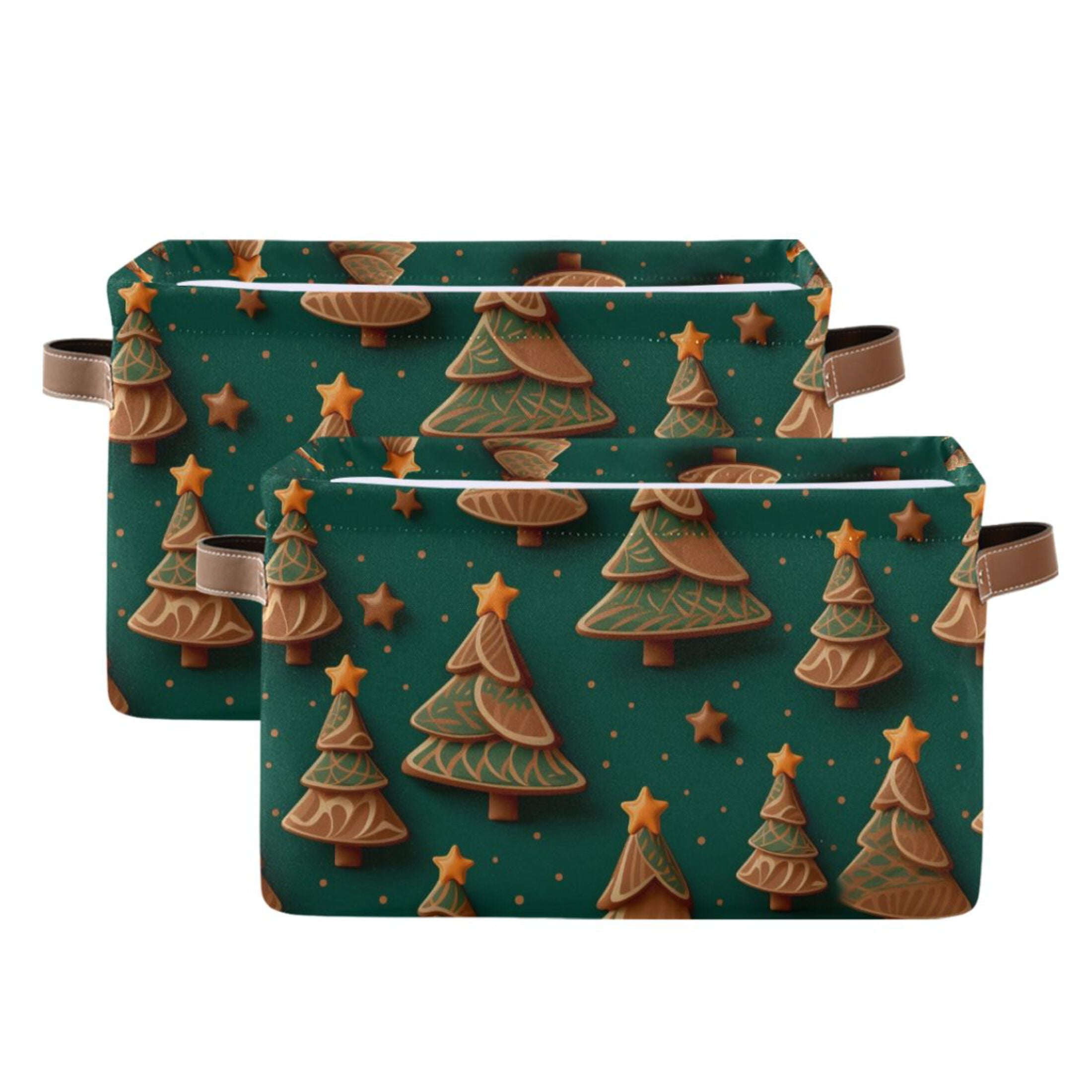 Christmas Tree Green Storage Basket Large Foldable Storage Bin Laundry ...