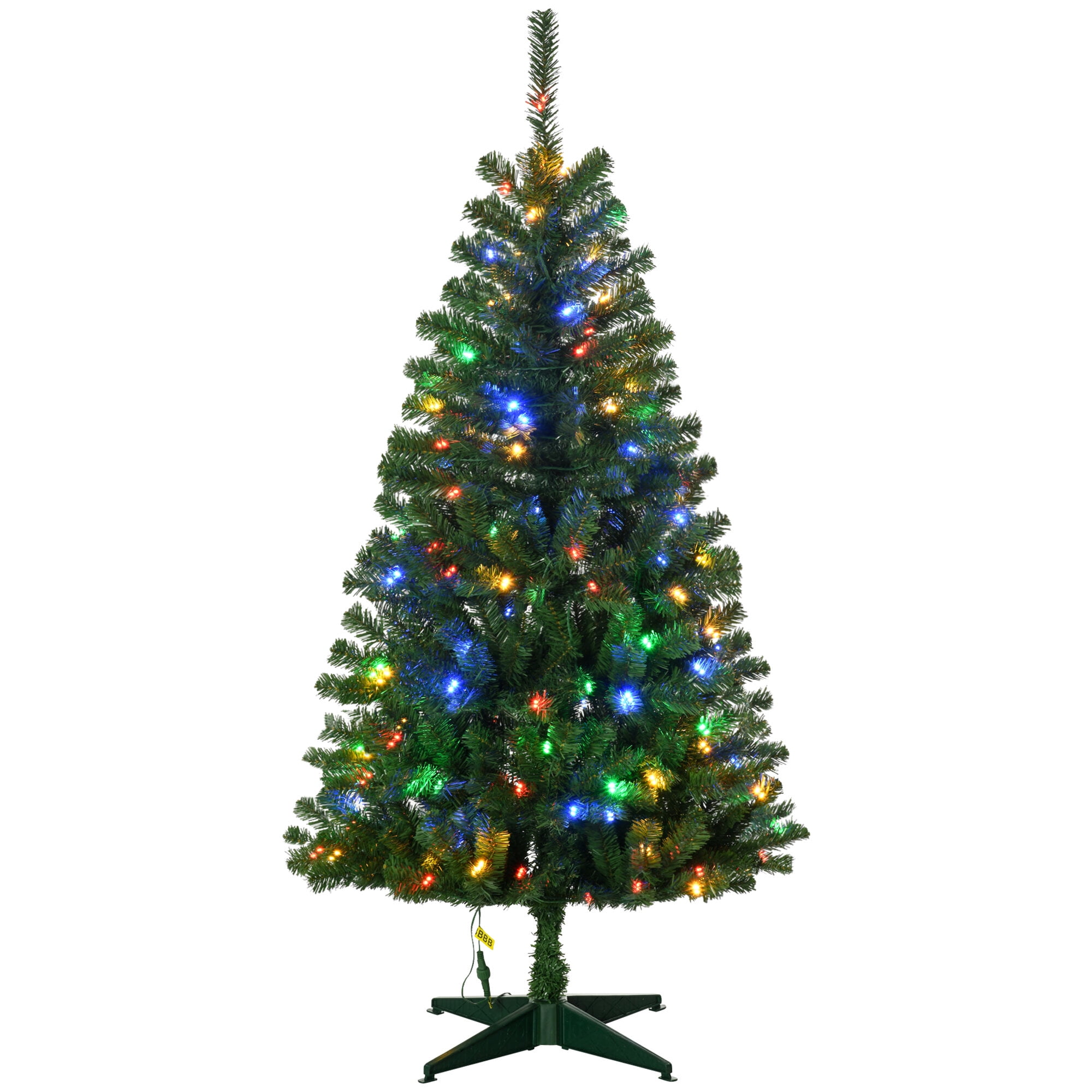 Christmas Tree HOMCOM 5ft Tall Prelit Artificial Christmas Tree Holiday ...