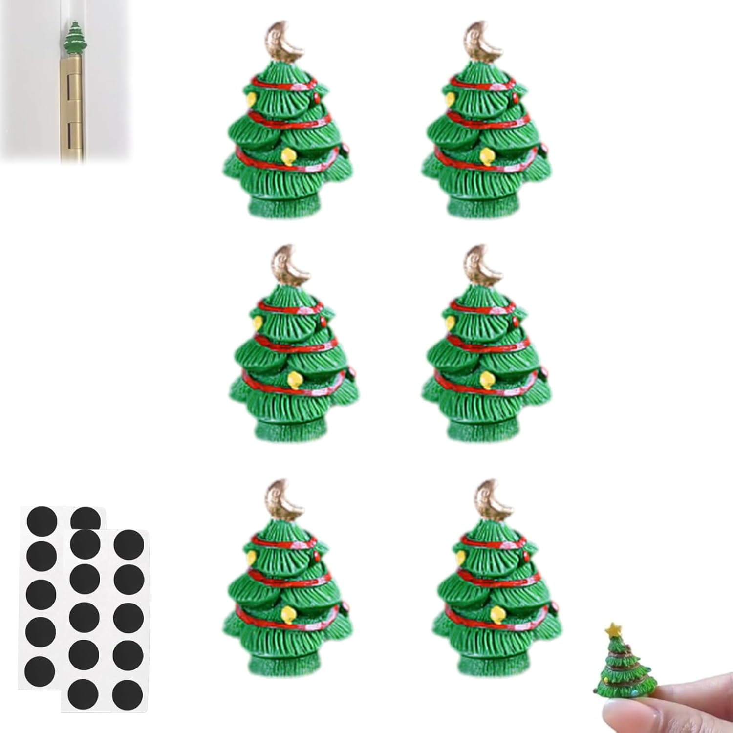 Christmas Tree Hinge Decoration, Christmas Hinge Toppers, Mini ...