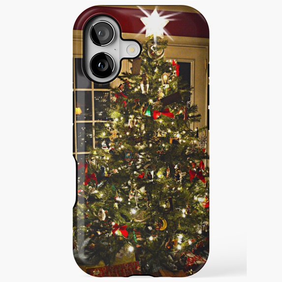Christmas Tree Holiday Scene Phone Case with iPhone 17 to 11 Pro Max ...