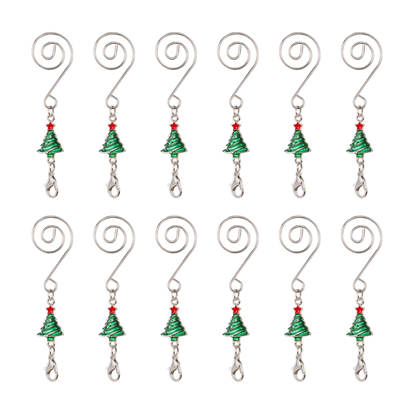 Christmas Tree Hooks, Ornament Hangers, 12-Piece Metal Christmas ...