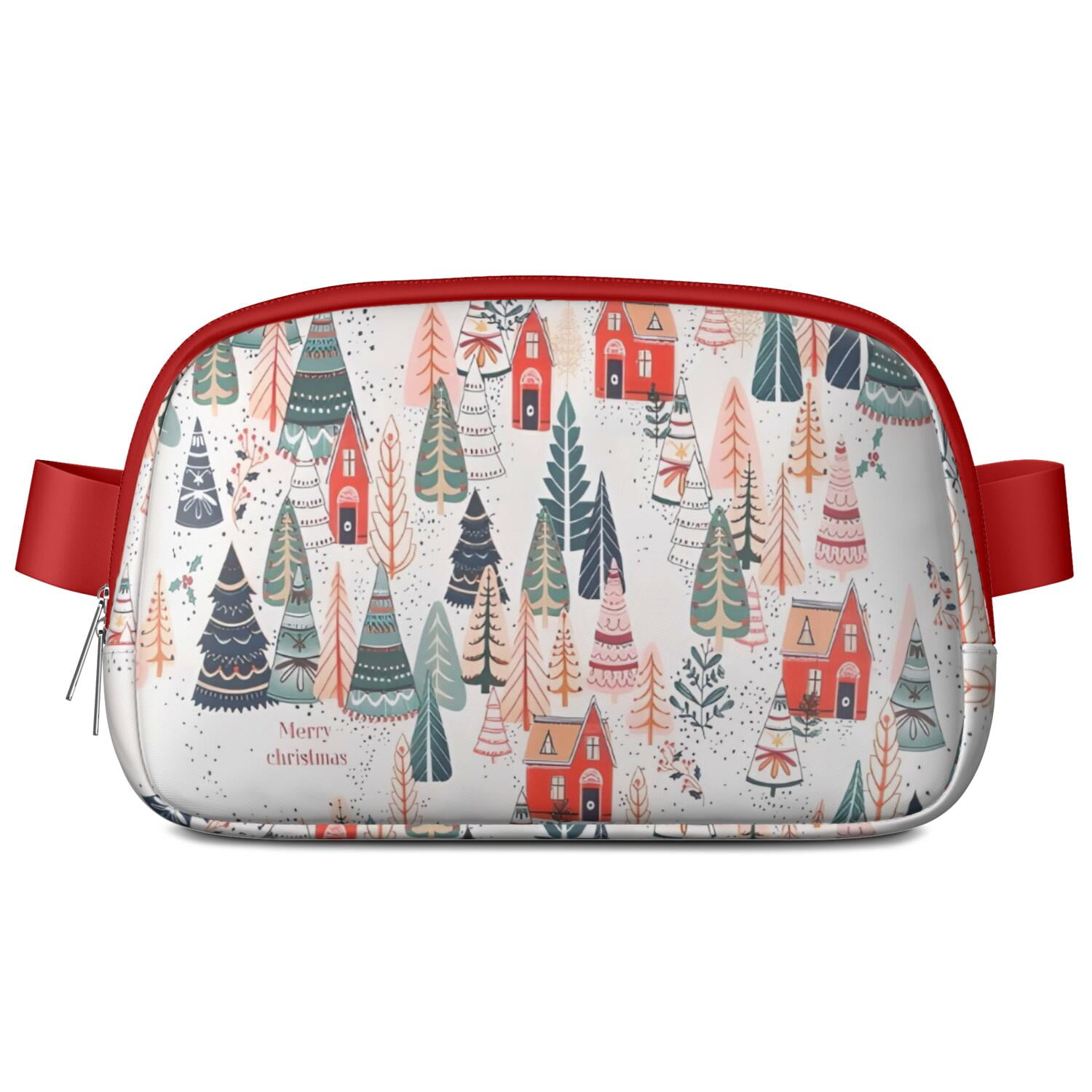 Christmas Tree and House Pattern Cute Fanny Packs for Women,Travel ...