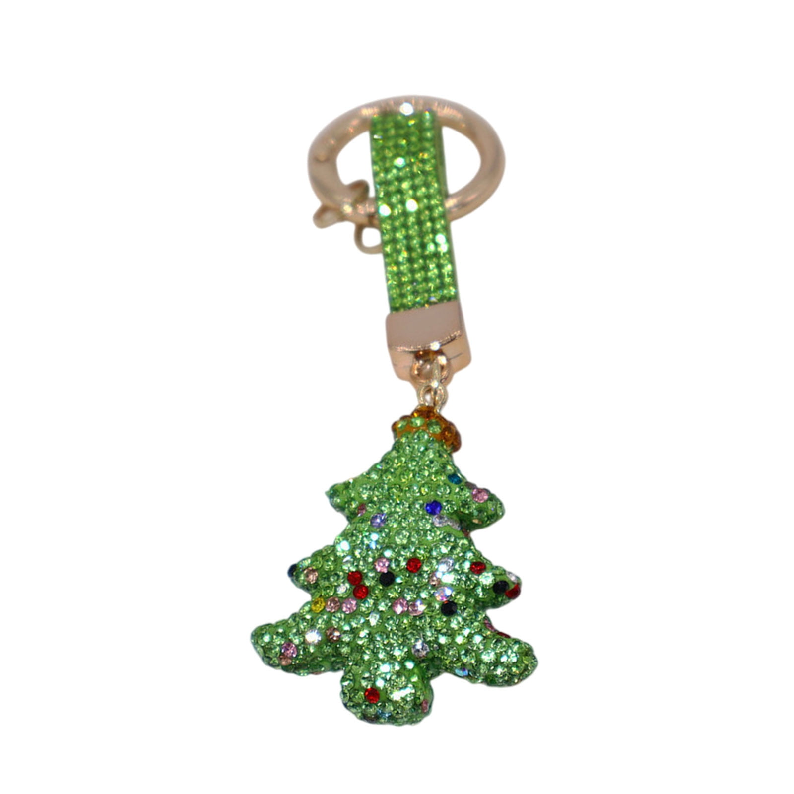 Christmas Tree Keychain Sparkly Key Ring Cute Holiday Car Purse Bag ...